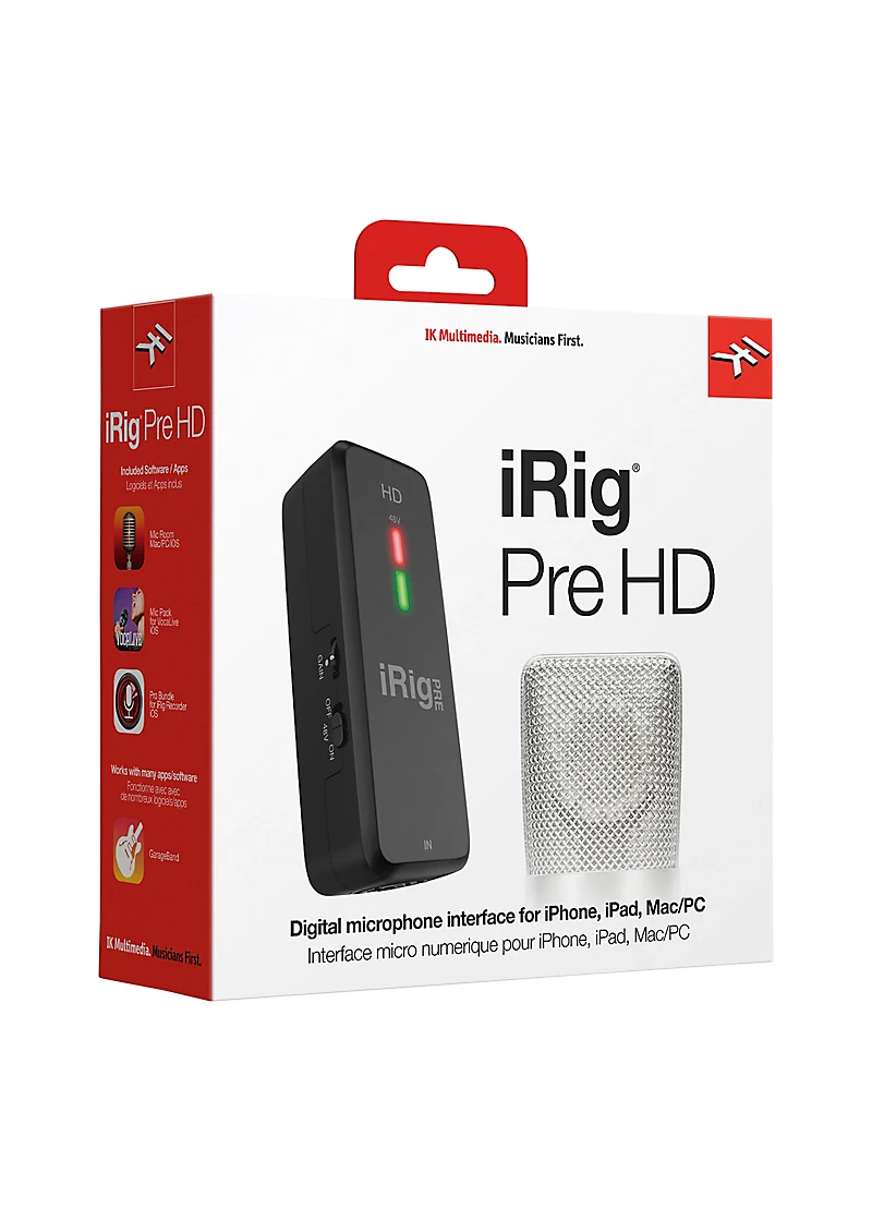 IK Multimedia iRig Pre HD Microphone Interface - Music Head Store