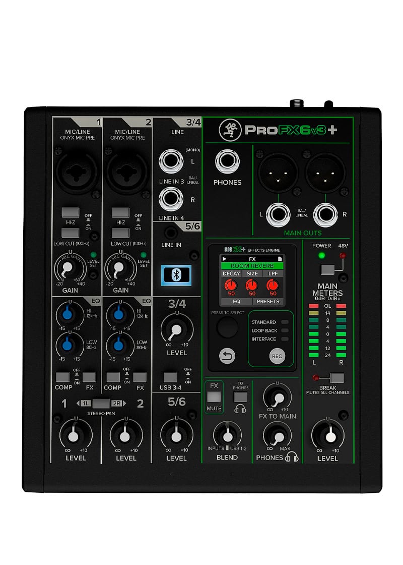 Mackie ProFX6v3 6-Channel Professional Effects Mixer With USB - Music ...