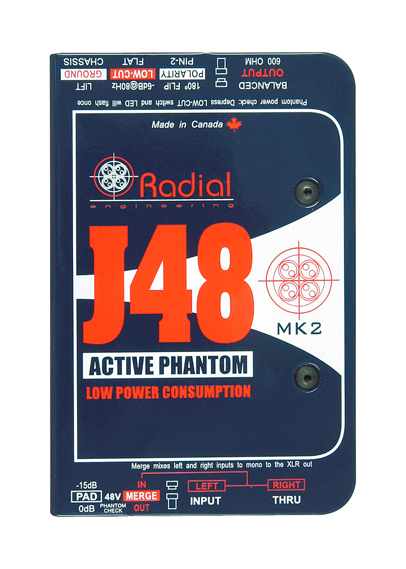 Radial Engineering J48 Phantom Powered Active Direct Box - Music Head Store