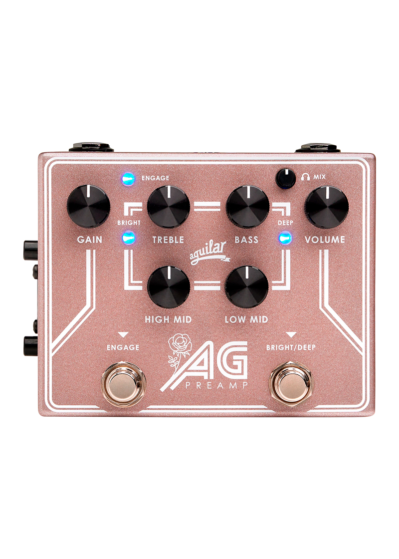 Aguilar AG Preamp for BCAM Bass Effects Pedal Rose Gold - Music Head Store